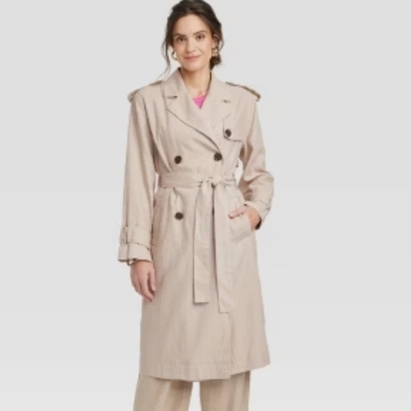 a new day | Jackets & Coats | Womens Linen Trench Coat | Poshmark